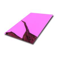 China PVD Pink Mirror Finish Decorative Stainless Steel Sheet for sale