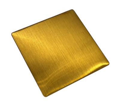 China Gold Hairline Pvd Color Coating Hairline Stainless Steel Color Sheet for sale