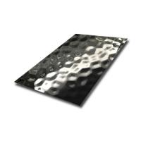 China PVD Black Color Hammer Stamped Decorative Stainless Steel Plate for sale