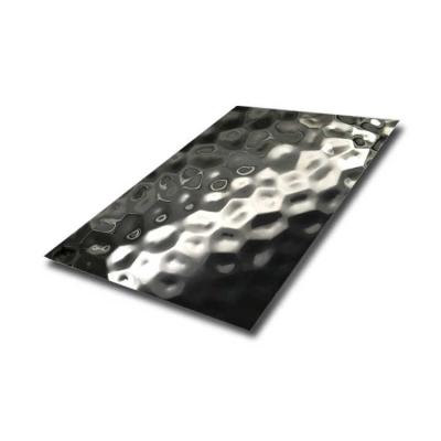 China PVD Black Color Hammer Stamped Decorative Stainless Steel Plate for sale