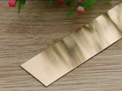 China PVD Coating Hairline Finished Stainless Steel Edge Trim Flat Roll for sale