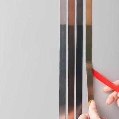 China 12mm Self-Adhesive Stainless Steel Mirror Trim, Peel and Stick Metal Strip for sale