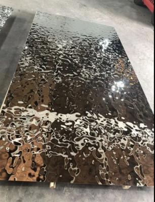 China Luxury Mirror Water Ripple Stainless Steel Sheets for Designer Ceilings for sale