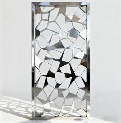 China Mirror Finish Laser Cut Stainless Steel Decorative Screen Partition for sale