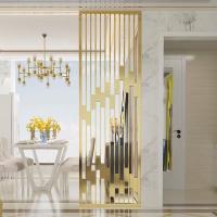 China Luxury Gold Stainless Steel Room Divider - Elegant Metal Privacy Screen for sale