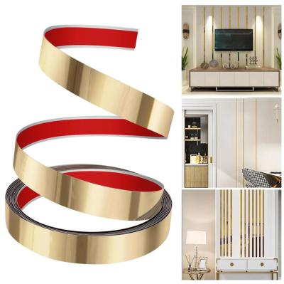 China Luxury Stainless Steel Decorative Flat Bar Trim For Furniture & Wall for sale