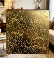 China Gold Mirror Etched Stainless Steel Decorative Sheet for sale