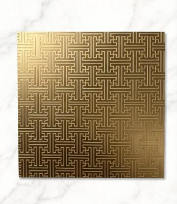 China Gold Mirror Etch Sheet Etch Stainless Steel Sheet Decorative Sheet for sale