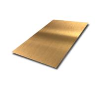 China Brushed Gold Stainless Steel Sheet, Ti-PVD Coated Metal Plate for sale