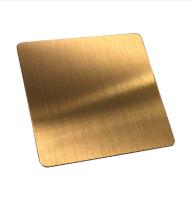 China Brushed Gold Stainless Steel Sheet, Ti-PVD Coated Metal Plate for sale