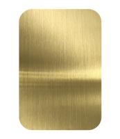 China Hairline Champagne Gold Stainless Steel Plate, Premium PVD Finish for sale