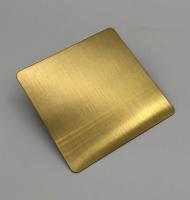 China Hairline Champagne Gold Stainless Steel Plate, Premium PVD Finish for sale