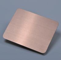 China SS304 Hairline Rose Gold Stainless Steel Sheet Decorative Color Metal Plate for sale