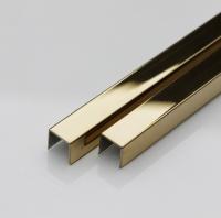 China Premium Mirror Titanium Gold Stainless Steel U Channel Trim For Luxury Decor. for sale