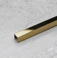 China Premium Mirror Titanium Gold Stainless Steel U Channel Trim For Luxury Decor. for sale