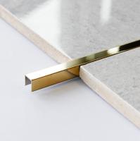 China Mirror Gold Stainless Steel U Trim, Perfect Surface With Protective Film. for sale