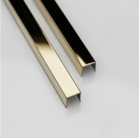 China Mirror Gold Stainless Steel U Trim, Perfect Surface With Protective Film. for sale