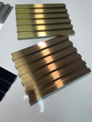 China PVD Coated 304 Stainless Steel Wave Panel 10 Feet Tile Edge Trim Profile for sale