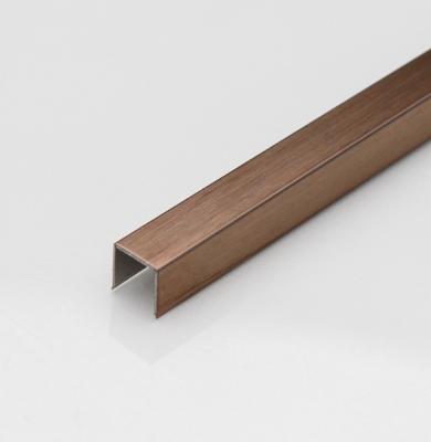 China Wholesale Rose Gold Brushed Stainless Steel U Channel Trim for Wall for sale