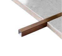 China Elegant Rose Gold Brushed Stainless Steel U Shape Tile Trim Strip for sale
