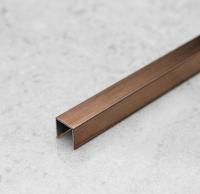 China Elegant Rose Gold Brushed Stainless Steel U Shape Tile Trim Strip for sale