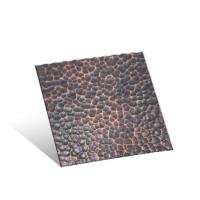 China Hammered Texture Red Bronze Blackened Sheet Stainless Steel Metal Sheet for sale