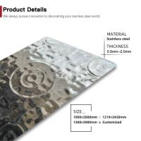 China Raindrop Design Water Ripple Stainless Steel Sheet for Interior Decoration for sale
