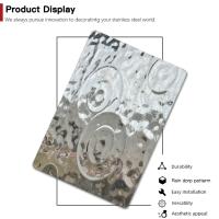 China Raindrop Design Water Ripple Stainless Steel Sheet for Interior Decoration for sale