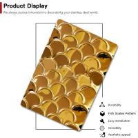 China Gold Mirror Stainless Steel Sheet Fish Scales Design for Decorative Wall Panels for sale