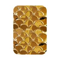 China Gold Mirror Stainless Steel Sheet Fish Scales Design for Decorative Wall Panels for sale