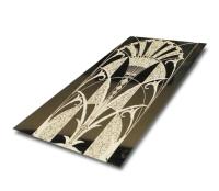 China Modern Gold Mirror Etched Stainless Steel Elevator Pattern Plate for sale