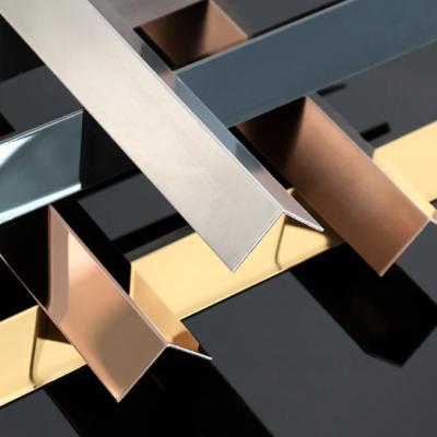 China 304 Stainless Steel L Angle Trim Metal Edge Guard for Wall Tile Corner for sale