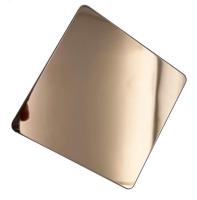 China 304 Rose Gold Mirror Stainless Steel Sheet for Elevator & Hotel Decor for sale