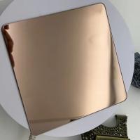 China 304 Rose Gold Mirror Stainless Steel Sheet for Elevator & Hotel Decor for sale
