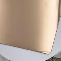 China 304 Rose Gold Mirror Stainless Steel Sheet for Elevator & Hotel Decor for sale