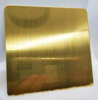 China Durable Titanium Gold Brushed Stainless Steel Panel 1220x2440 for sale