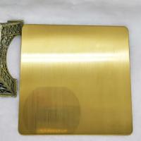 China Durable Titanium Gold Brushed Stainless Steel Panel 1220x2440 for sale
