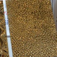 China Premium 304 titanium gold water wave steel panel for luxury decoration. for sale