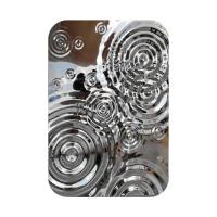 China 304 Stainless Steel 0.65mm Thickness PVD Coated Water Ripple Stainless Steel Sheet for Ceiling Decoration for sale
