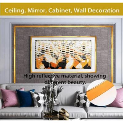 China Super Thin Self-Adhesive Stainless Steel Trim Strip, Flexible Metal Roll for Wall & Furniture Decor, Multiple Colors In Stock for sale