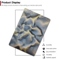 China 304 Stainless Steel Sheet with Aged Brass and Antique Bronze Finish Featuring Crepe Paper Pattern Design for sale