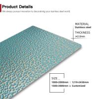 China 304 Stainless Steel Sheet with Copper Patina Effect and Hammered Textured for Decorative Aged Metal Applications for sale