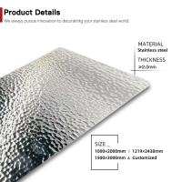 China Handmade Hammer Texture 304 Stainless Steel Sheet with Double PVC Film for Decorative Use for sale