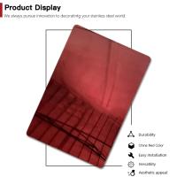 China PVD China Red Mirror Color 304 Stainless Steel Sheet EN Standard Decorative Plate for sale