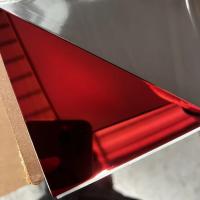 China PVD China Red Mirror Color 304 Stainless Steel Sheet EN Standard Decorative Plate for sale
