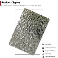 China 304 Stainless Steel Water Ripple Stainless Steel Sheet with Mirror Finish and 0.65mm Thickness for Decorative Ceiling and Wall for sale