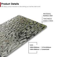 China 304 Stainless Steel Water Ripple Stainless Steel Sheet with Mirror Finish and 0.65mm Thickness for Decorative Ceiling and Wall for sale