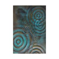 China Aged Brass Metal Sheet, 304 Copper Patina Blackened Effect Raindrop Ripple Pattern Sheet for sale