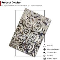 China 201 Stainless Steel Water Ripple Decorative Sheet with 0.65mm Thickness and Black Color Coating for sale