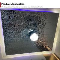 China 201 Stainless Steel Water Ripple Decorative Sheet with 0.65mm Thickness and Black Color Coating for sale